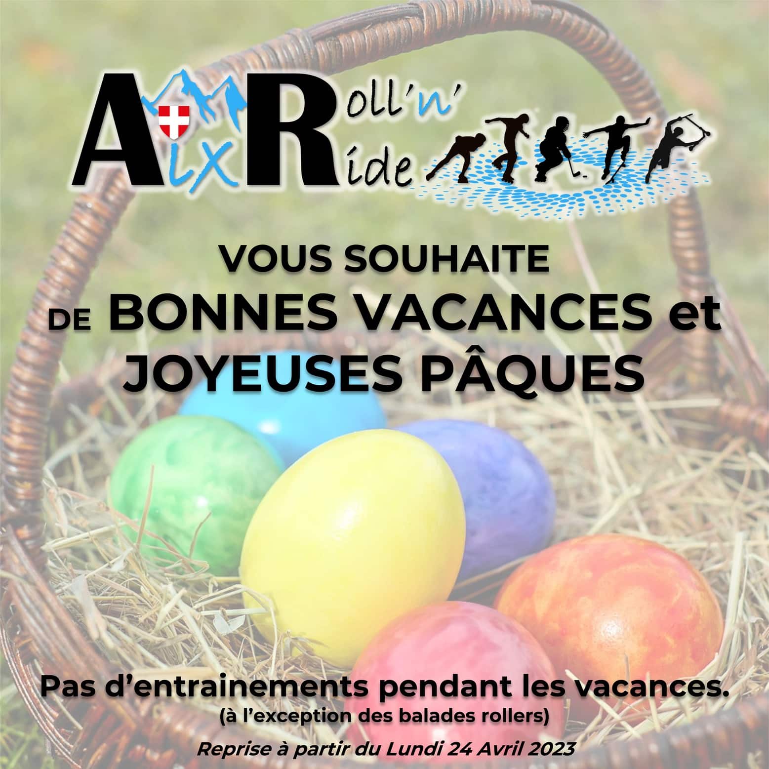 🥚 Bonnes vacances de Pâques 🍫 – Liste des événements à venir – Aix Roll'n'Ride